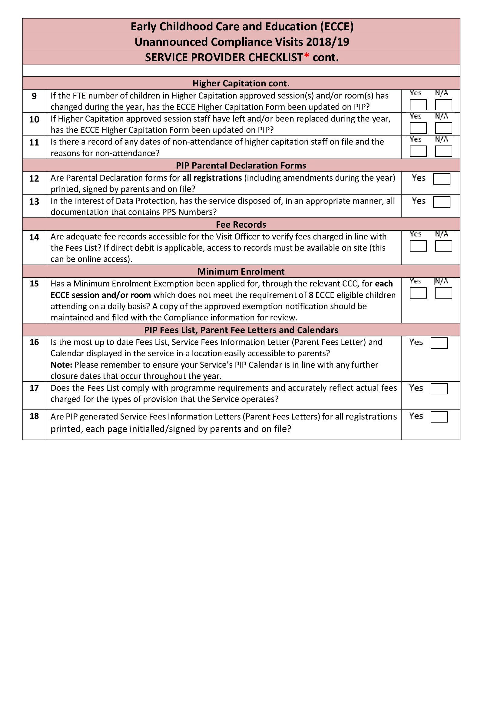 Pip Announcement | Sligo County Childcare Committee