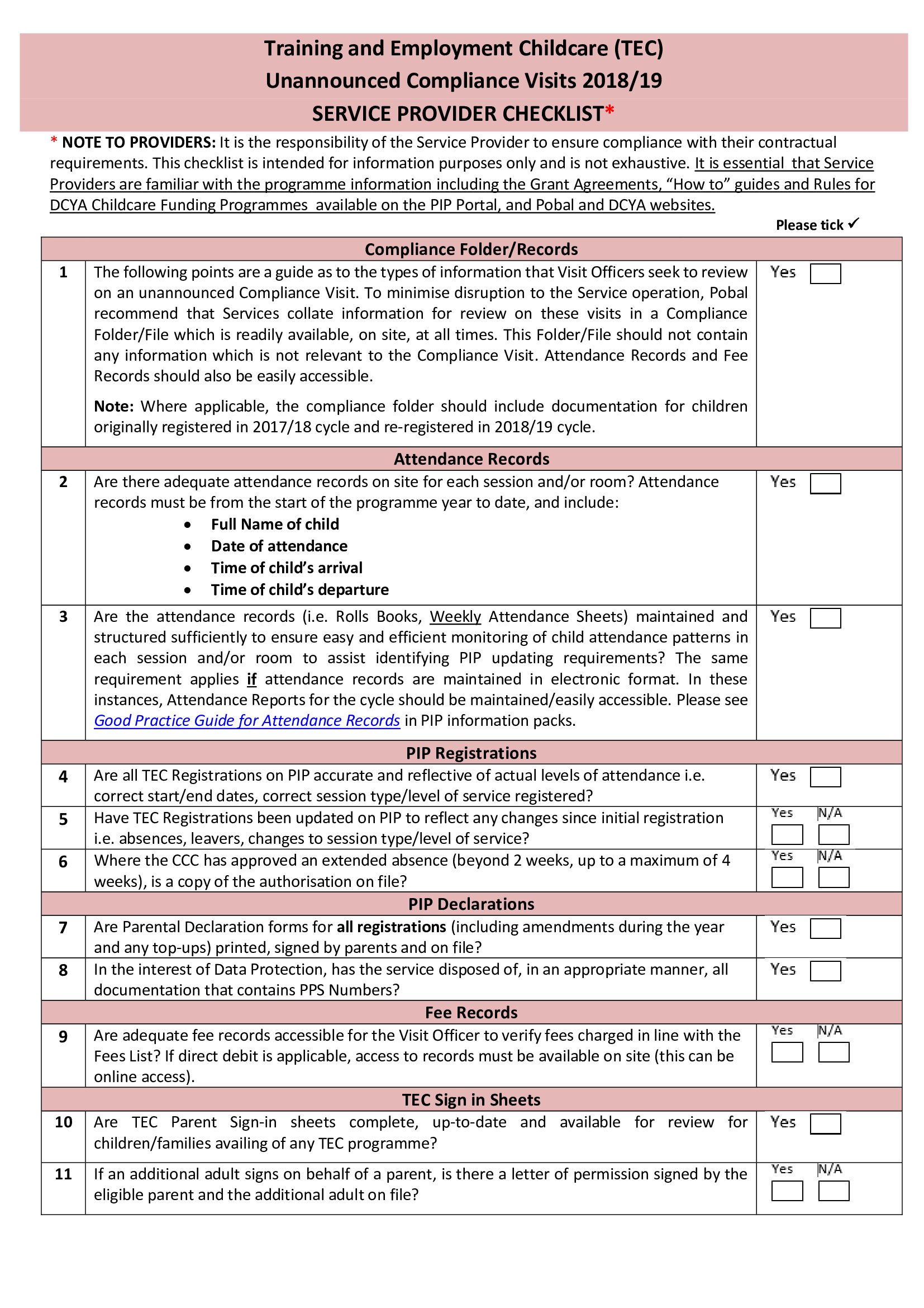 Pip Announcement | Sligo County Childcare Committee