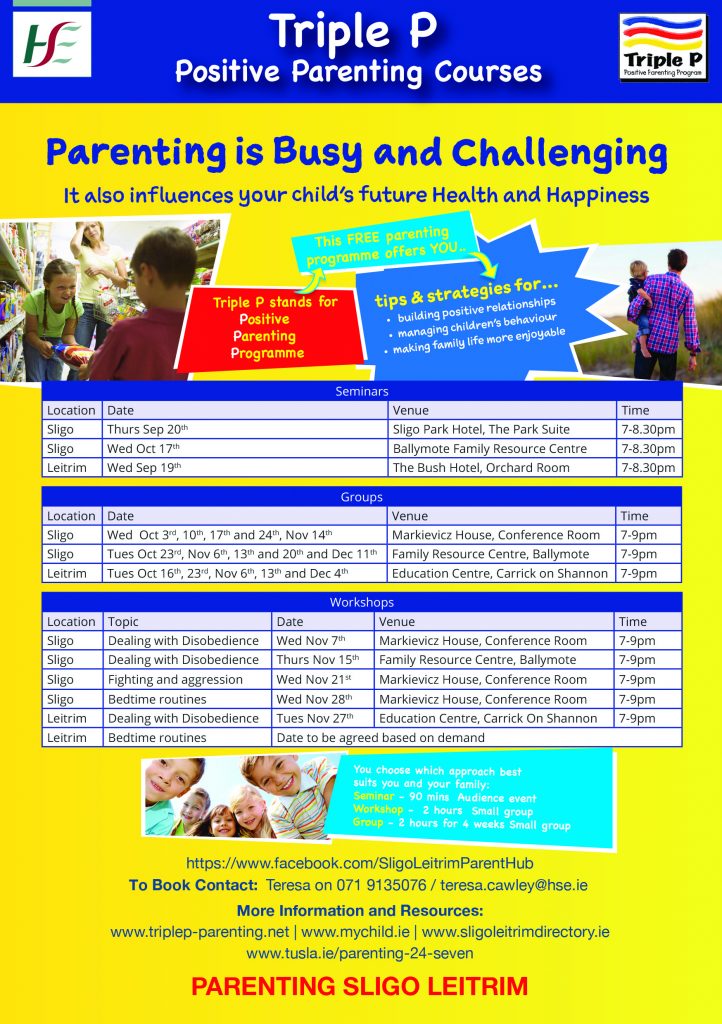 Triple P Positive Parenting Course | Sligo County Childcare Committee